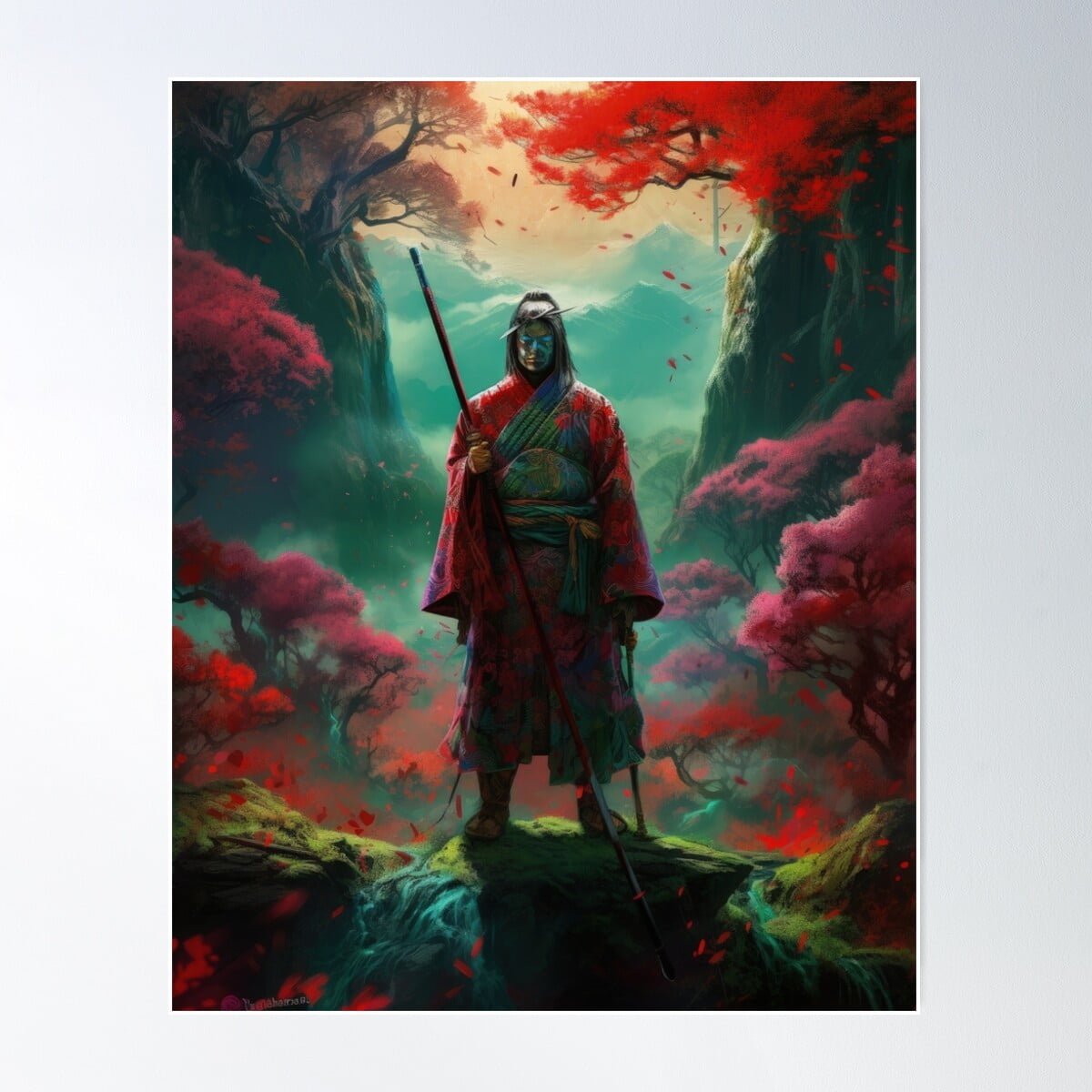 Samurai Warrior Art Print - Japanese Art Lovers, Poster, Wall Art ...