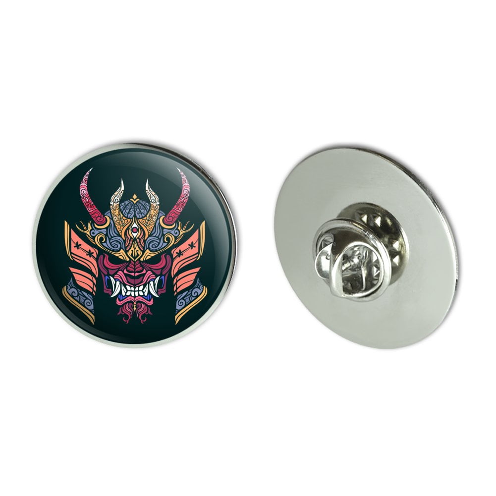 Samurai Warrior Japanese Demon Oni Mask Metal 1.1" Tie Tack Hat Lapel ...