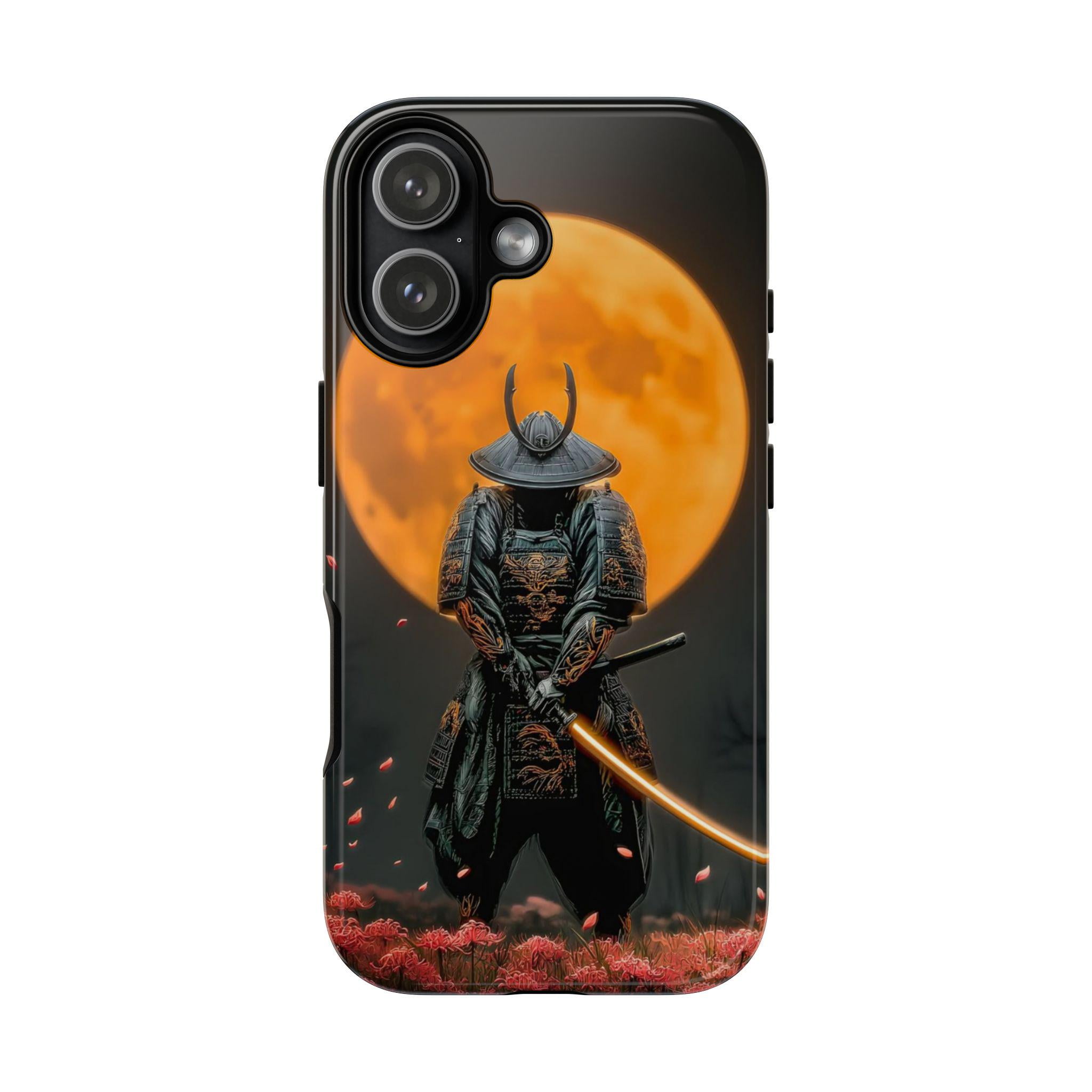 Samurai Warrior Phone Case Full Moon Katana Armor Art for iPhone 17 ...