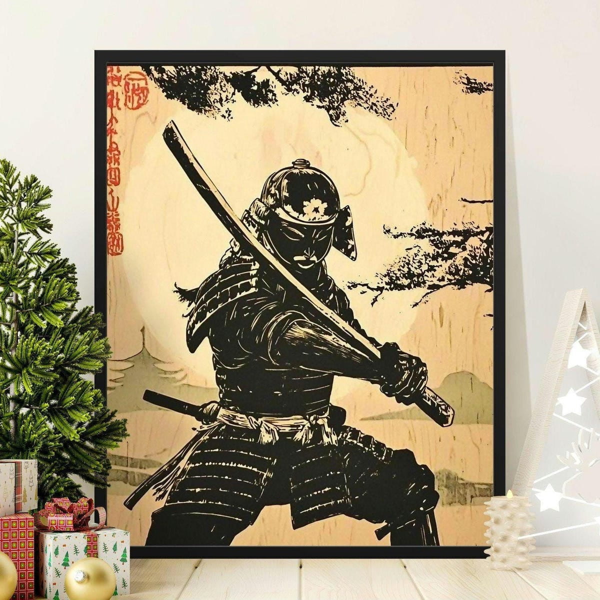Samurai Warrior Posters, Japanese Art Print, Warrior Illustration, Home ...