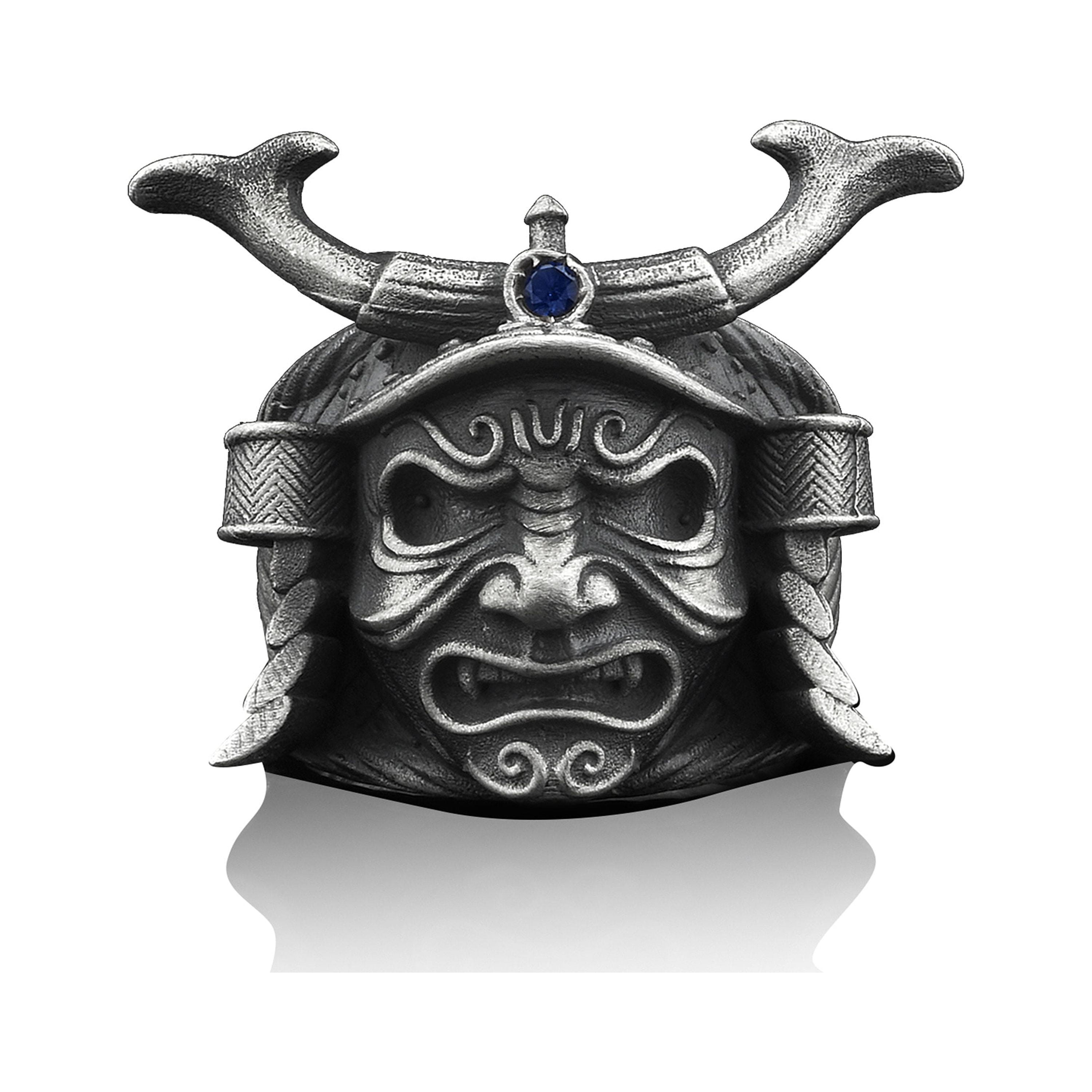 Samurai Warrior Silver Ring, Feudal Japan Silver Men Jewelry, Medieval ...