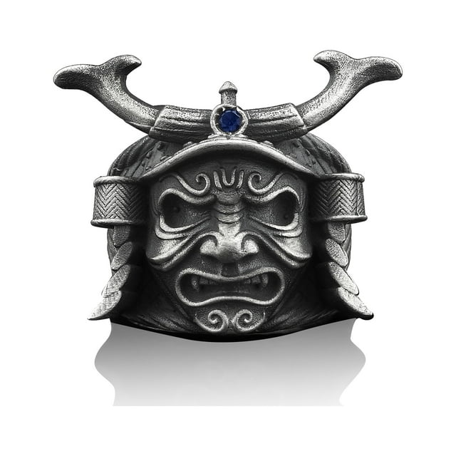 Samurai Warrior Silver Ring, Feudal Japan Silver Men Jewelry, Medieval ...