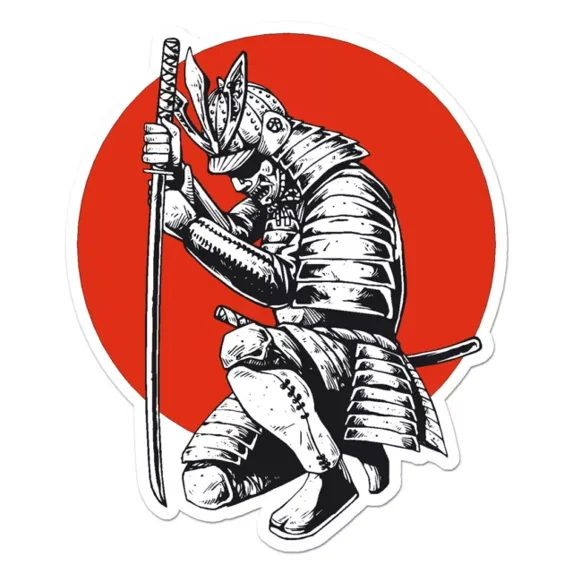 Samurai Warrior Sticker Phone Decal Water Bottle Stickers Car Decals ...