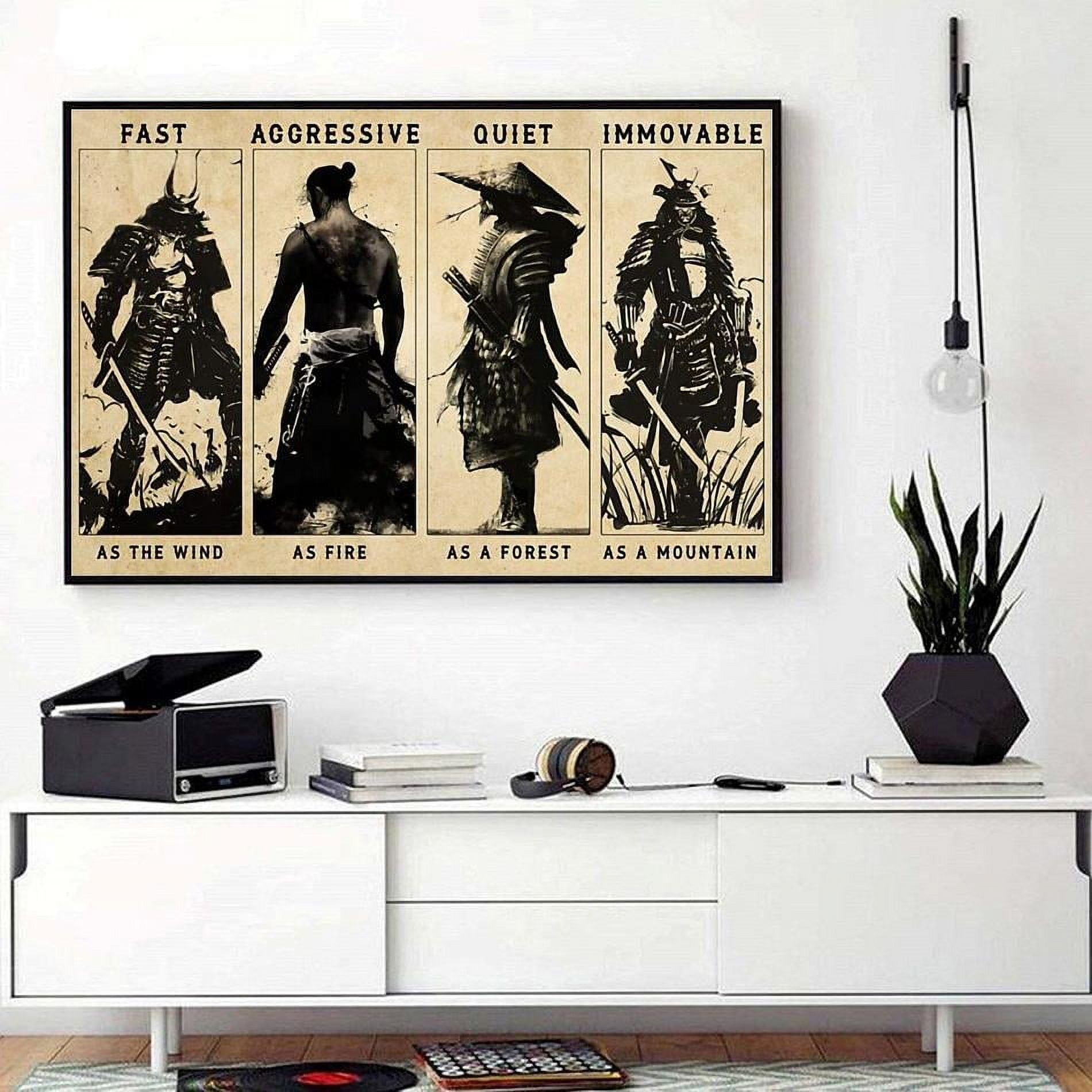 Samurai fast as the wind horizontal 11 x 17 Inch Poster - Walmart.com