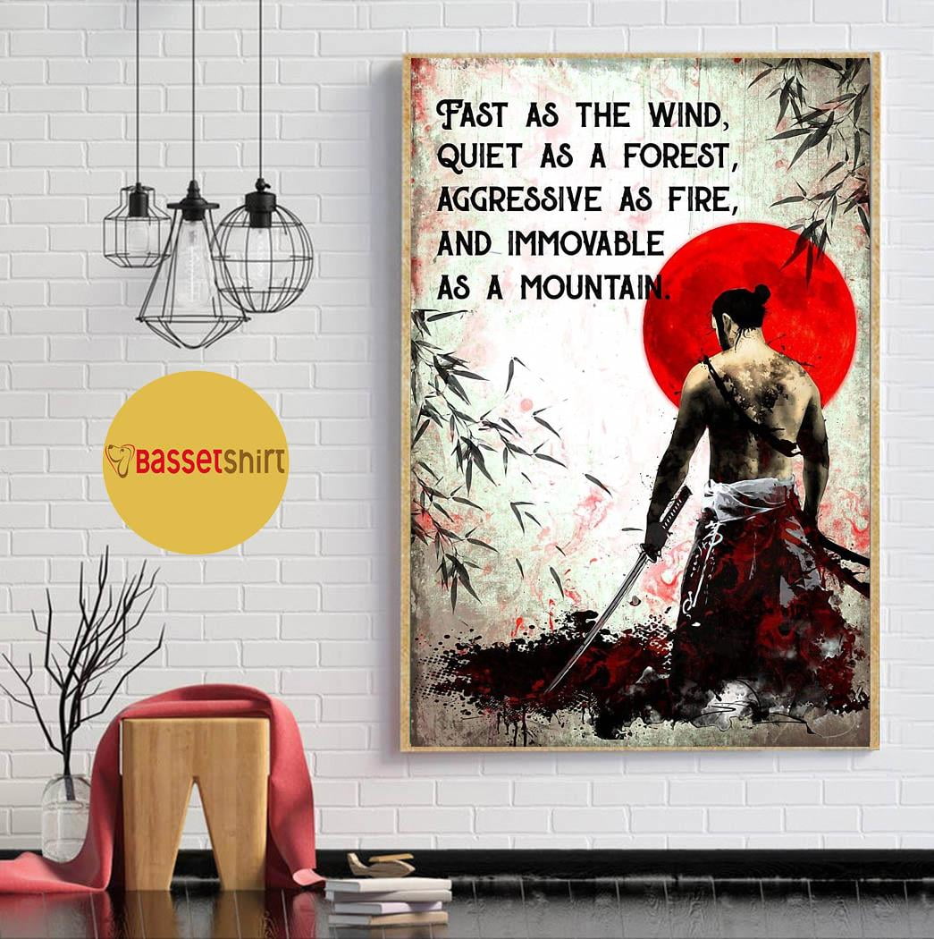 Samurai fast as the wind quiet as the forest poster, 11 x 17 Inch ...