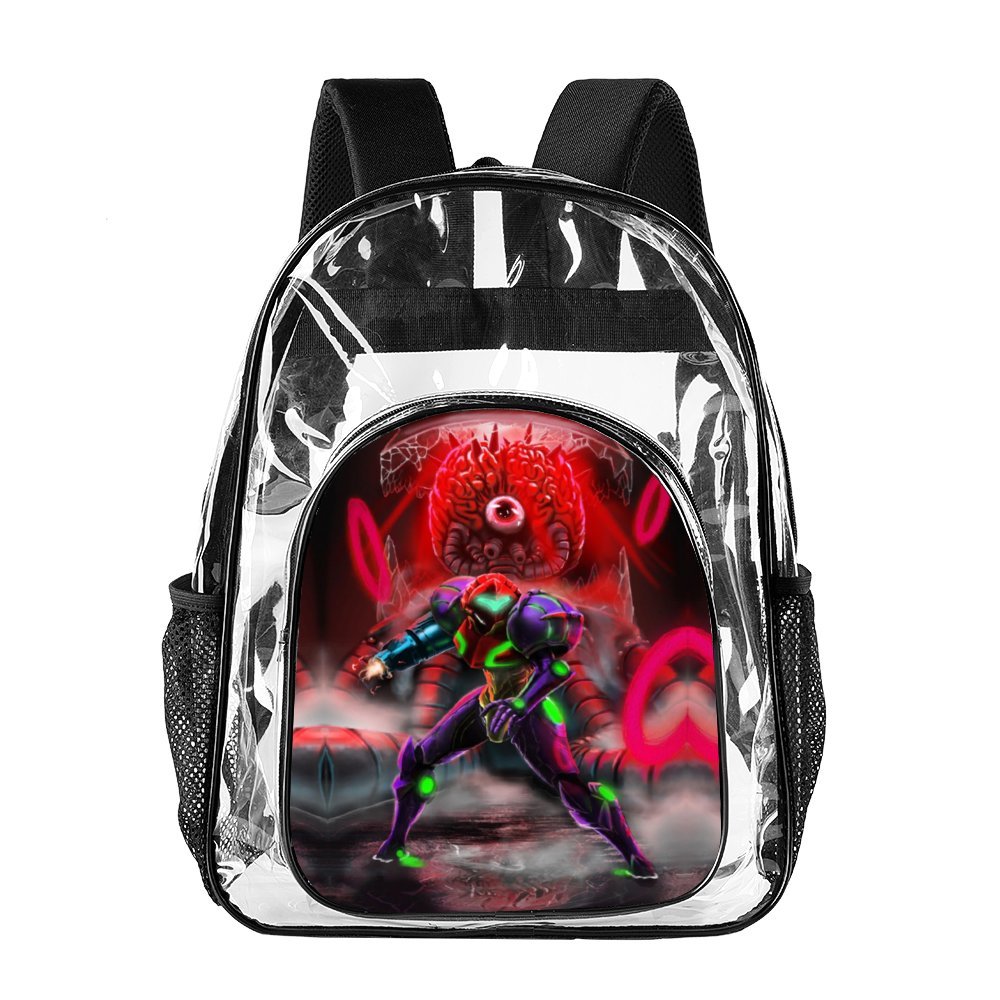 Samus-Aran Metroid Cute Clear Backpack for Womens Mens Gifts Daypack ...