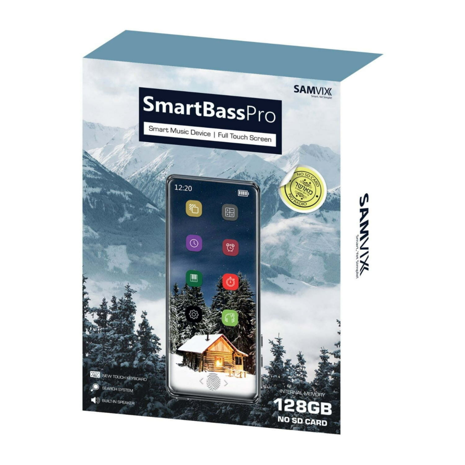 Samvix 128GB Pro Portable Audio Device, Touchscreen Bluetooth Kosher ...