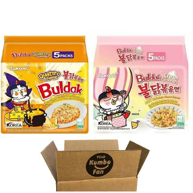 Samyang Buldak Chicken Stir Fried Ramen,Cream Carbonara, Quattro Cheese ...