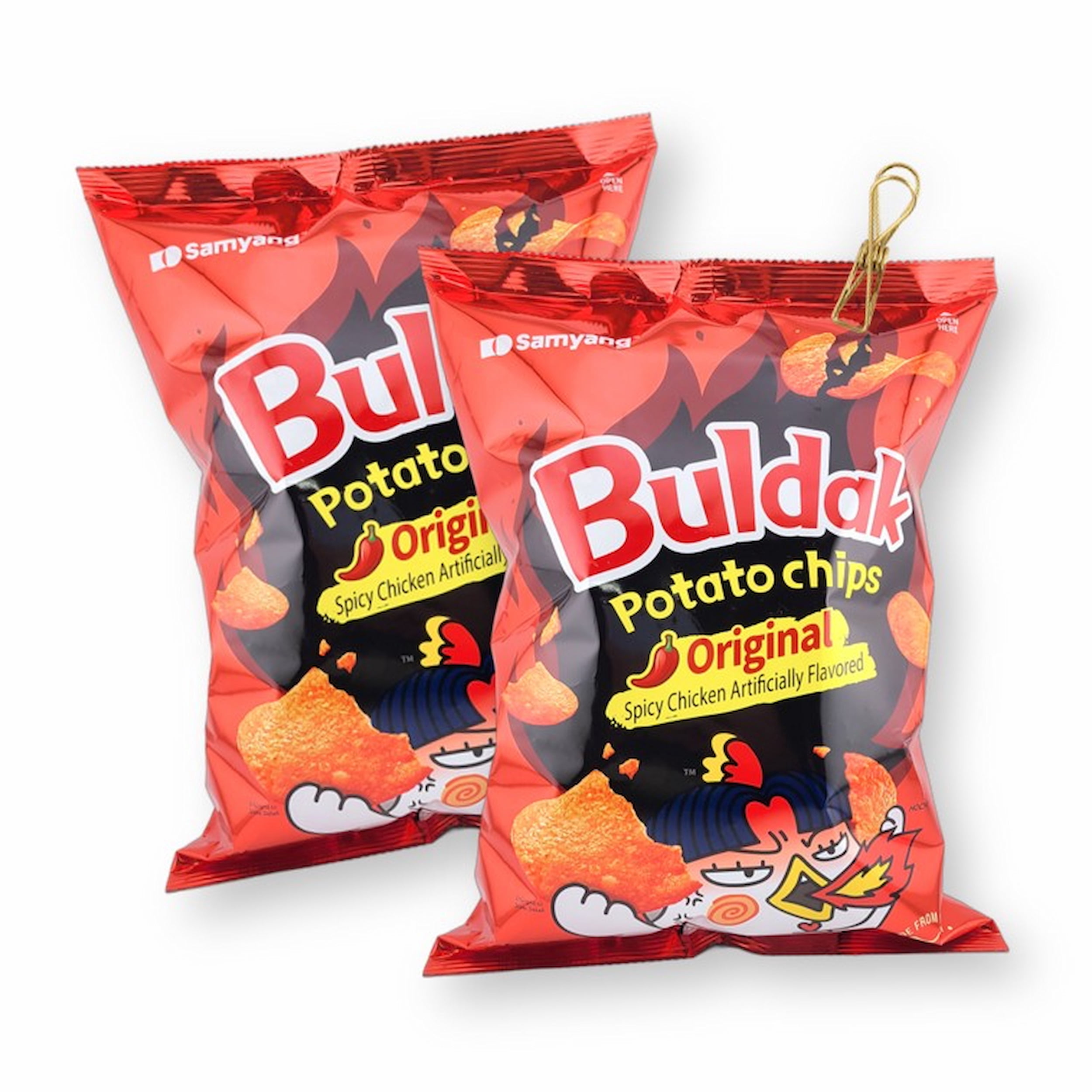 Samyang Buldak Potato Chips ORIGINAL Spicy Chicken Flavored 4.23 Oz. X ...