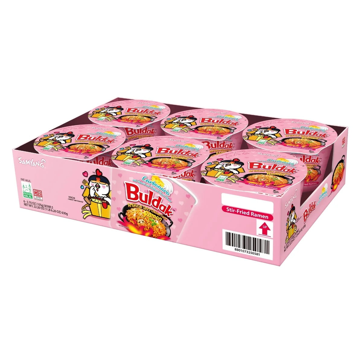 Samyang Buldak Ramen Carbonara, Spicy Chicken Flavor, Halal Noodles, 3. ...