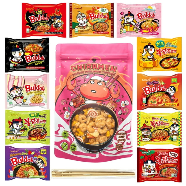 Samyang Buldak Ramen Variety 11 Packs - Original, Carbo, Cream Carbo ...