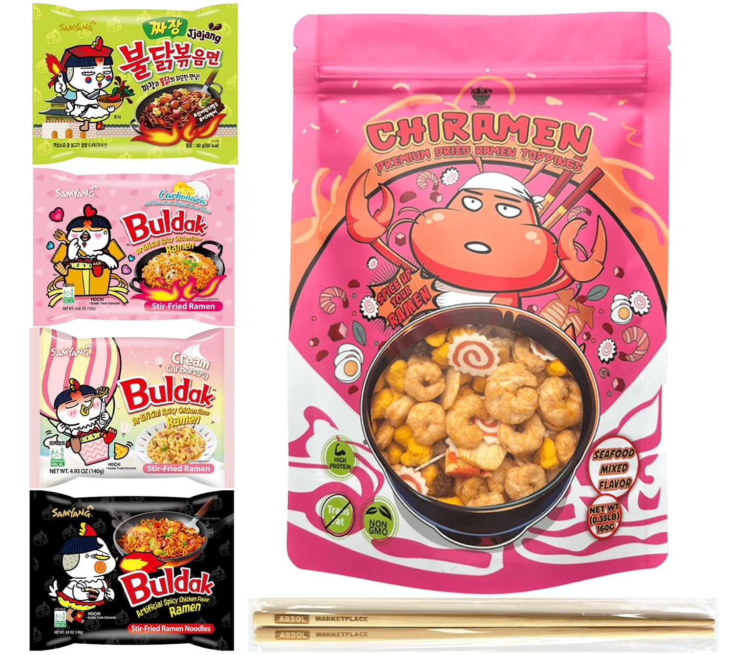 Samyang Buldak Ramen Variety 4 Packs - Carbonara, Cream Carbonara ...