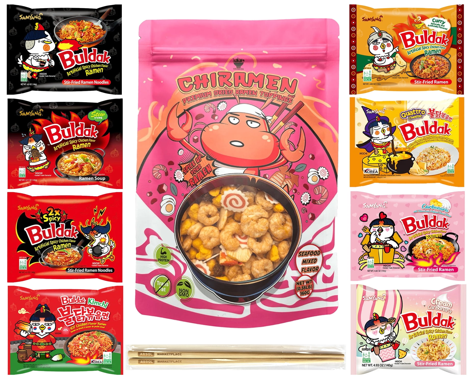 Samyang Buldak Ramen Variety 8 Packs - Original, Stew Type, 2x Spicy ...