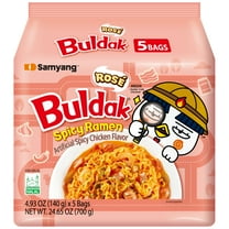 Samyang Buldak Rose Creamy Spicy Flat Noodles, Microwaveable, 2 Pack, 5 ...