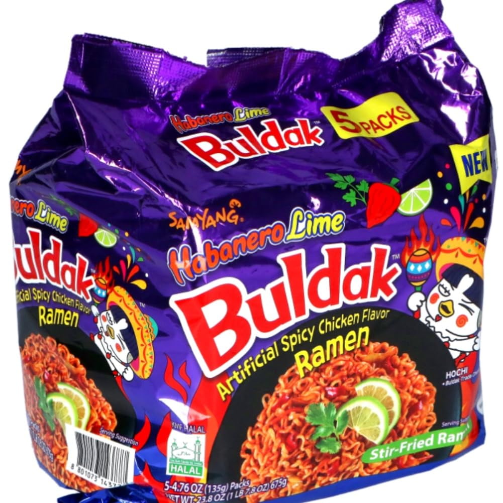 Samyang Habanero Lime Flavor Buldak Ramen KKS1 Pack of 5 - Walmart.com