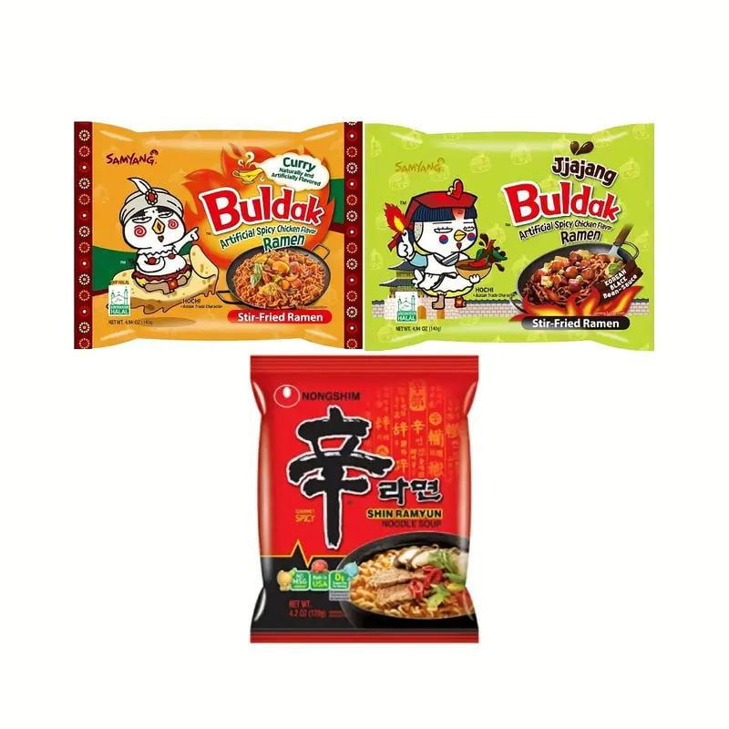 Samyang, Journey Of Asia "Korean Spicy Ramen " 2pack, Curry +jiajang ...