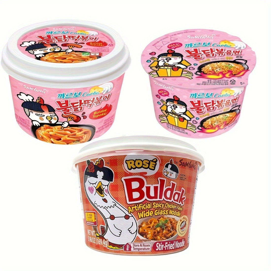 Samyang, large bowl, Spicy Korean noodles with cream, Carbo Bulldark ...