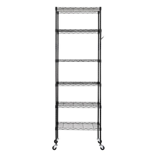 SamyoHome 6 Tier Adjustable Wire Shelving Rack, Storage Unit for Garage ...