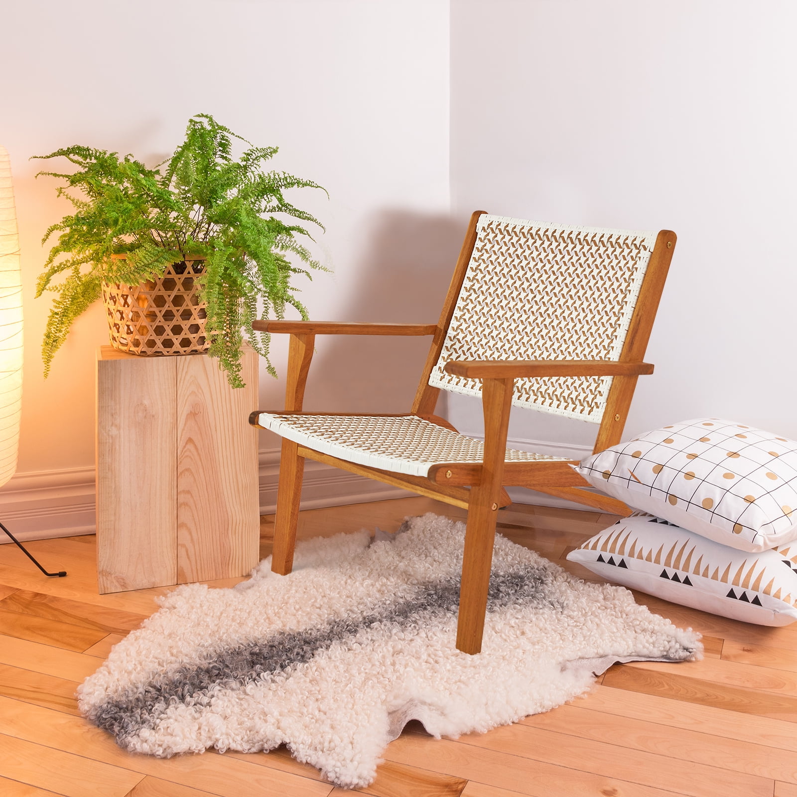 SamyoHome Acacia Wood Outdoor Dining Chair ,Patio Chairs, Lounge ...