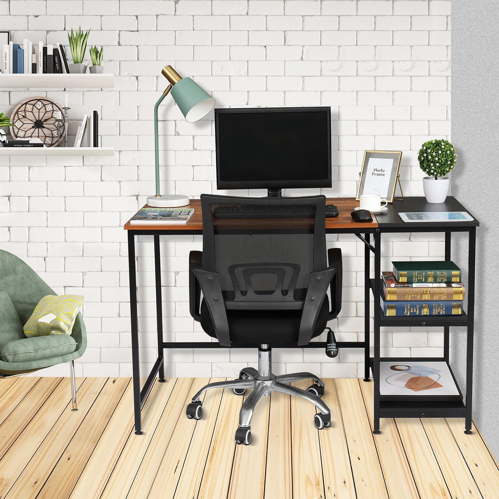 SamyoHome Computer Desk with Shelves, 47" Home Office Desk with Storage ...