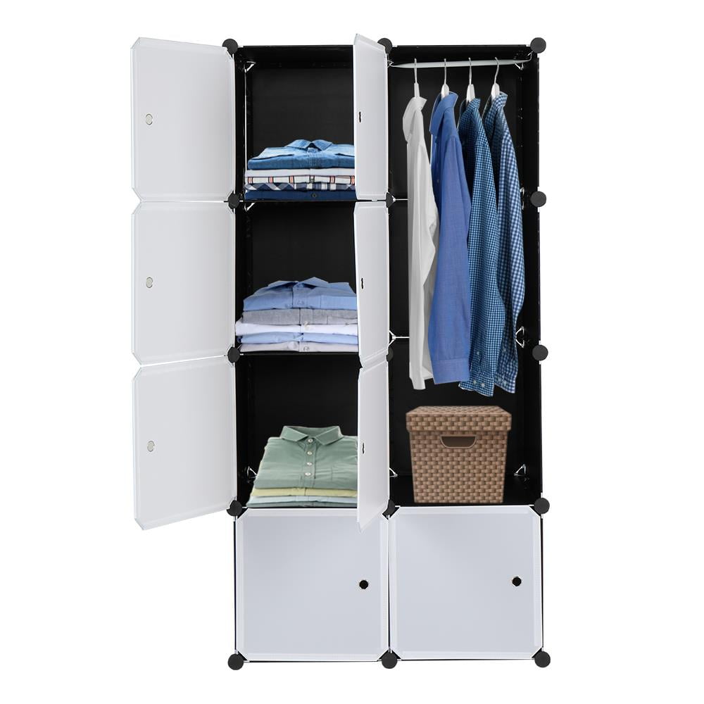 SamyoHome DIY Closet Clothes Cubby Shelving Storage Organizer with 8 ...