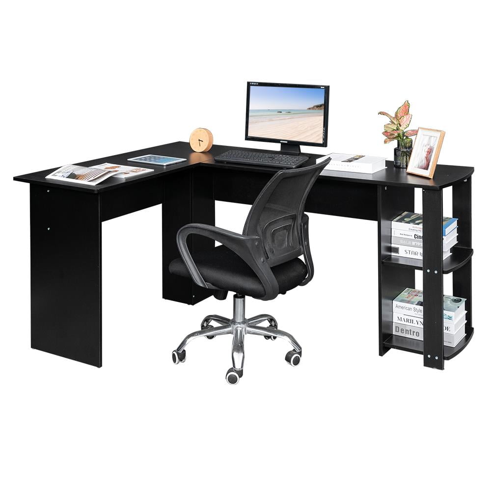 SamyoHome L-Shaped Computer Desk Study WorkstationDesktop & Laptop ...