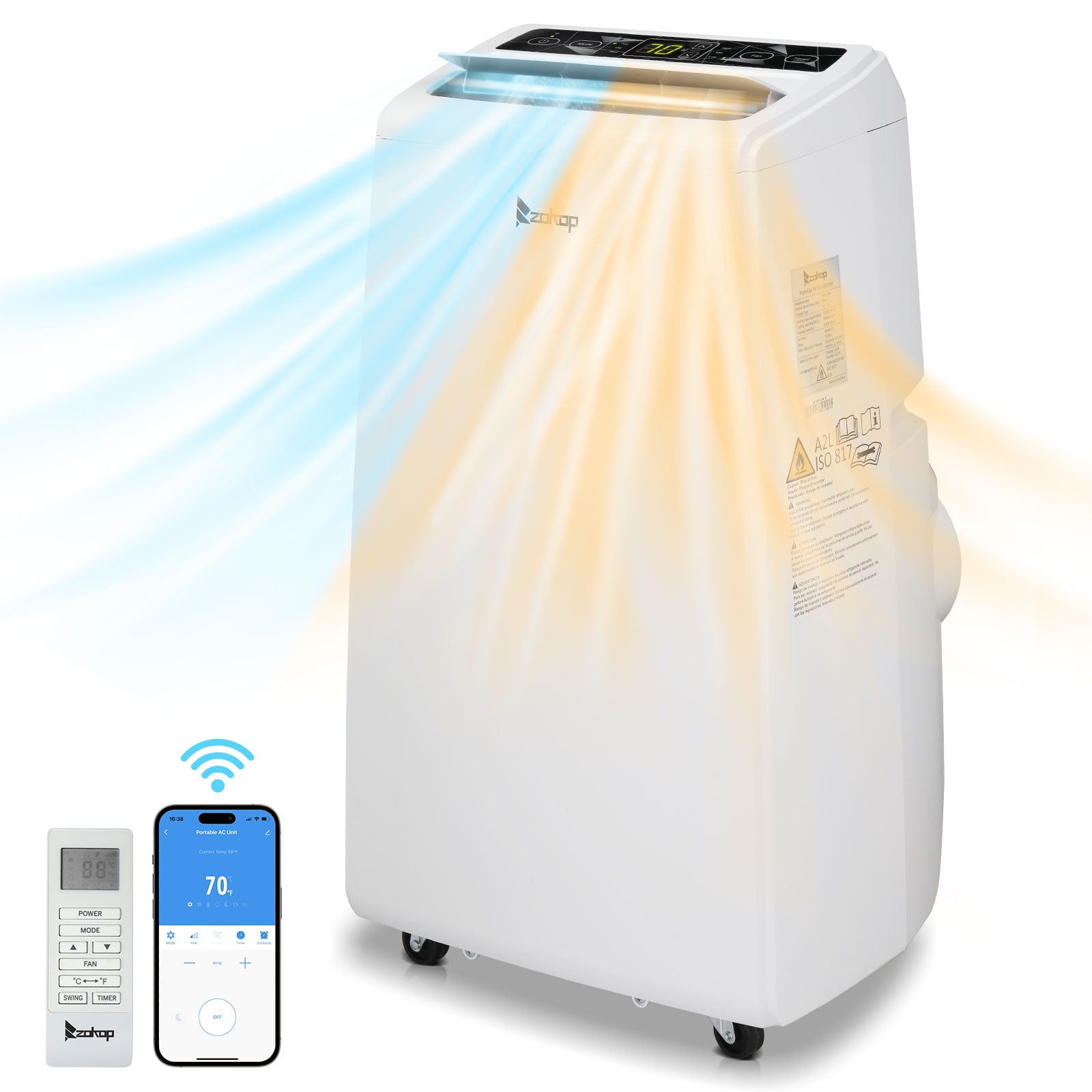 SamyoHome Portable Electric Air Conditioner 13000 BTU Power Plug In AC ...