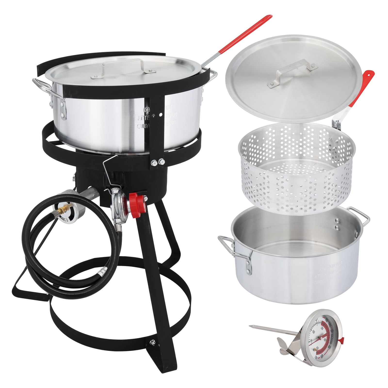 SamyoHome Propane Deep Fryer with 10Qt. Deep Fryer Pot – Strainer ...