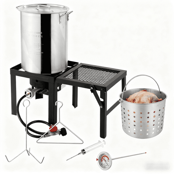 SamyoHome Turkey Fryer Kit Outdoor Fryer Propane Frying / Boiling ...