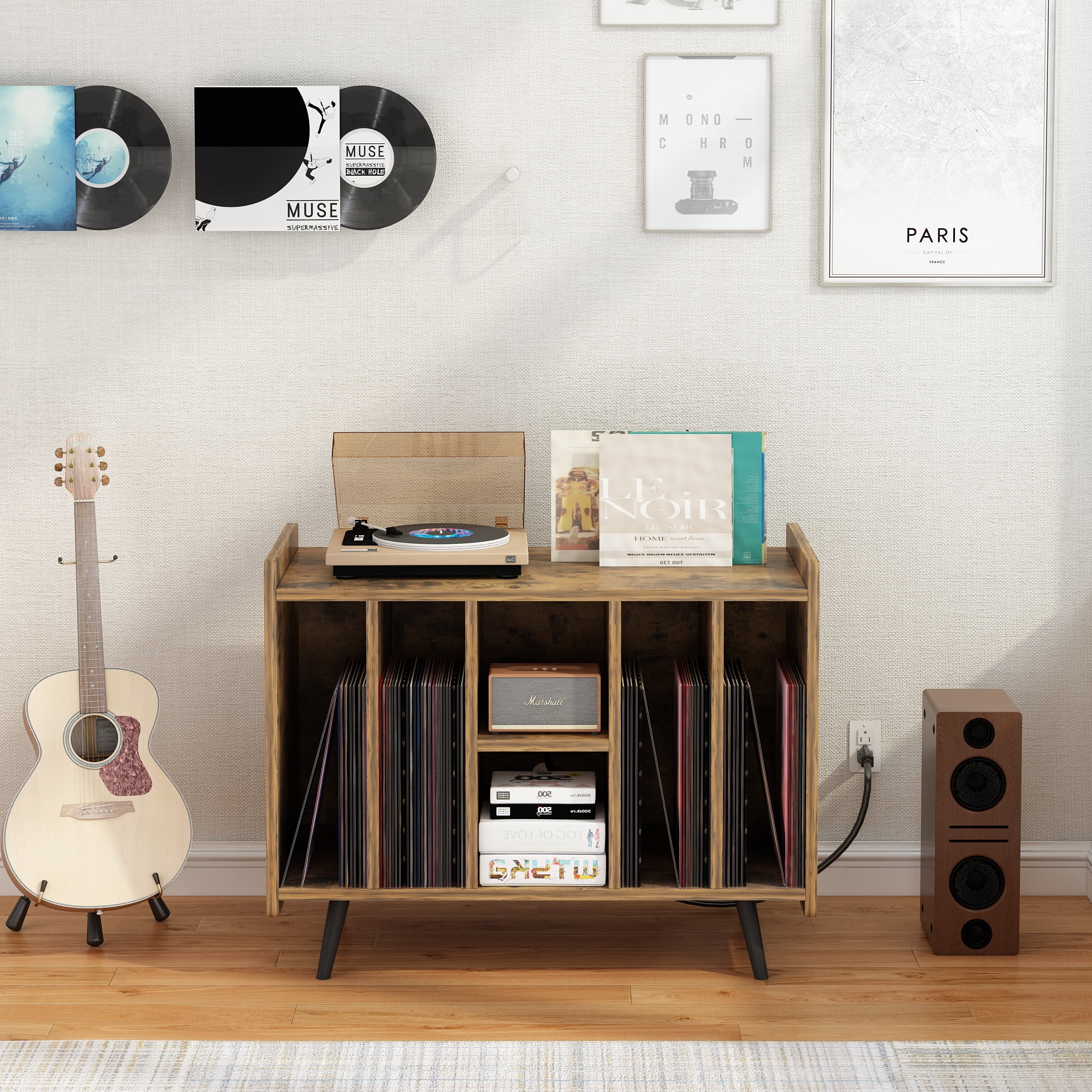 SamyoHome Versatile Record Player Stand with Charging Station – Store ...