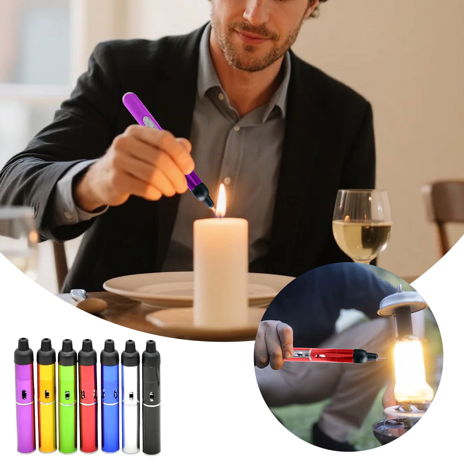 Samzpon Volcanic Rock Torch Refilling Slender Torch Purpose Handheld ...