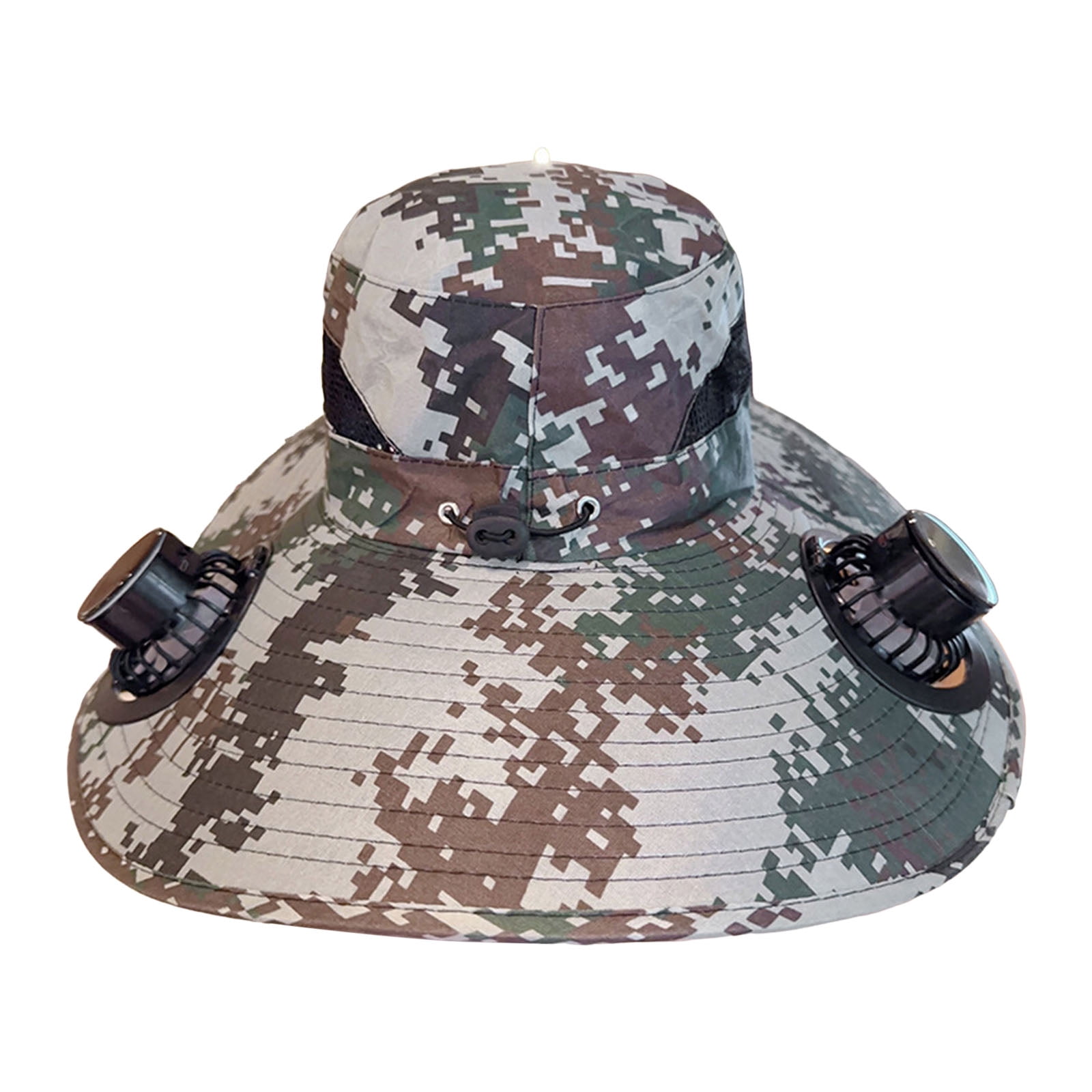 Samzpon Wide Brim Solar Fan Hat Hat With Fans Solar Power For Men Women ...