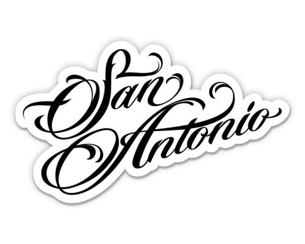San Antonio Cursive Local Native - 8" Vinyl Sticker - For Car Laptop I ...