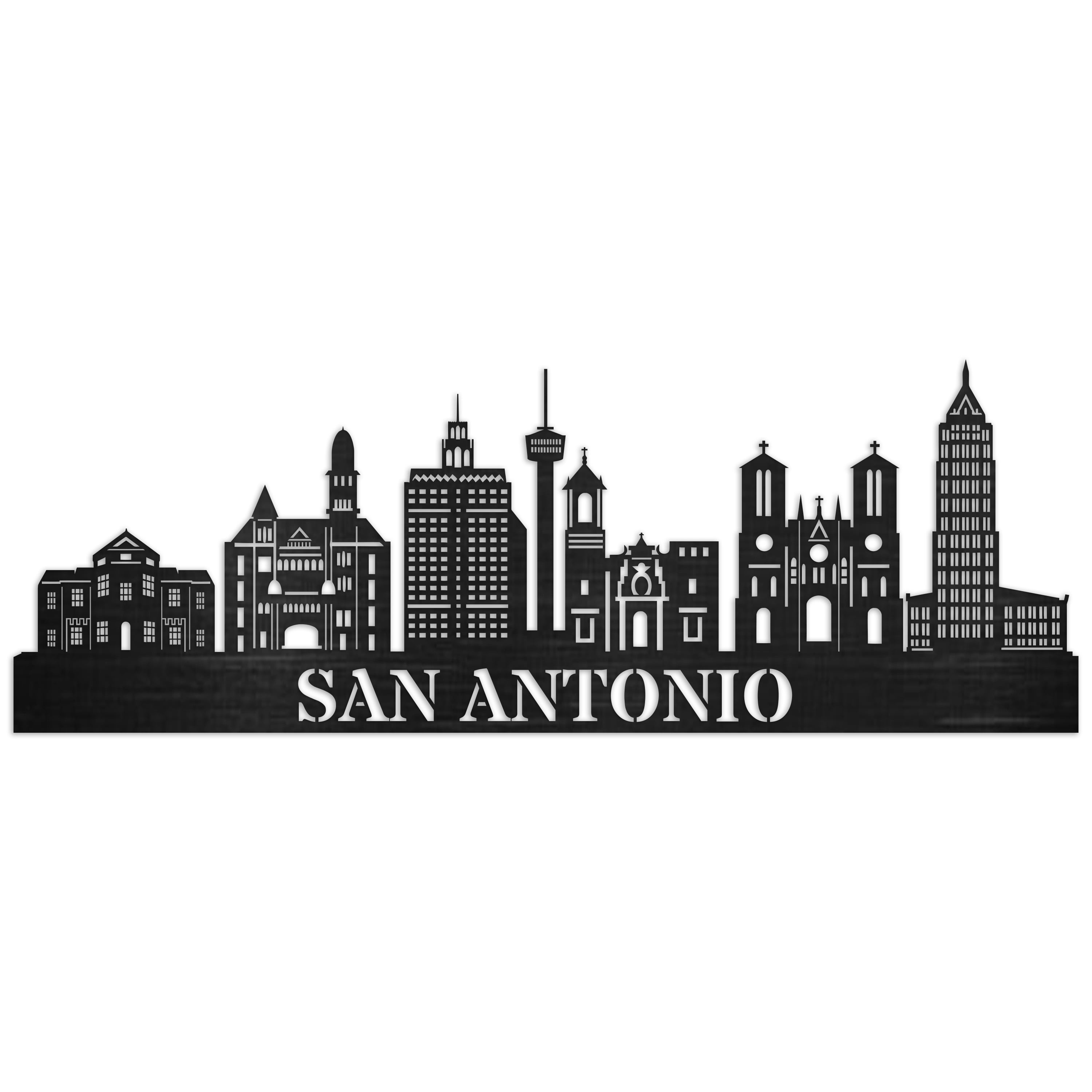 San Antonio Skyline Wall Art Texas Cityscape Hanging Decor Alamo CIty ...