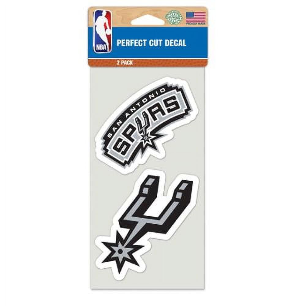 San Antonio Spurs Decal 4x4 Perfect Cut Set of 2 - Walmart.com