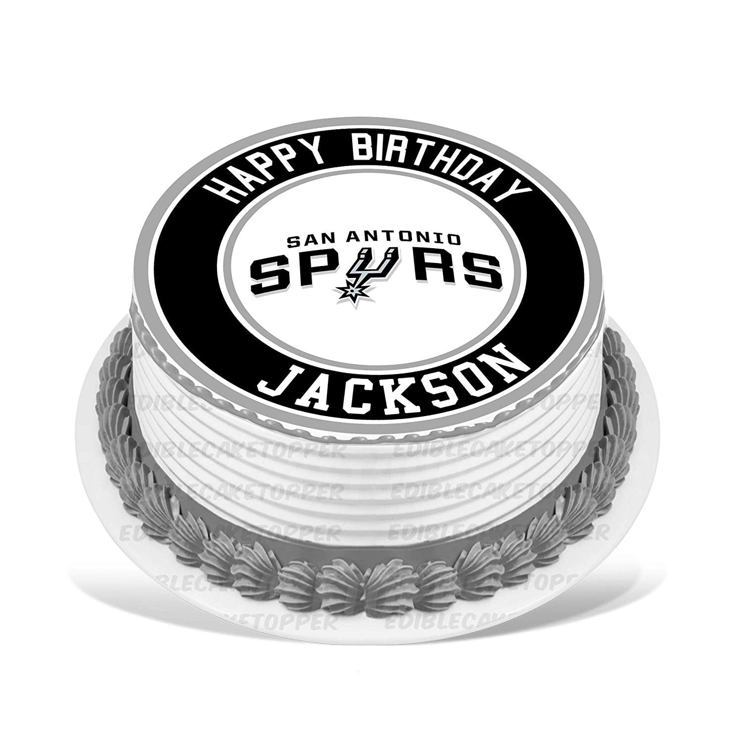 San Antonio Spurs Edible Cake Image Topper Personalized Picture 8 ...