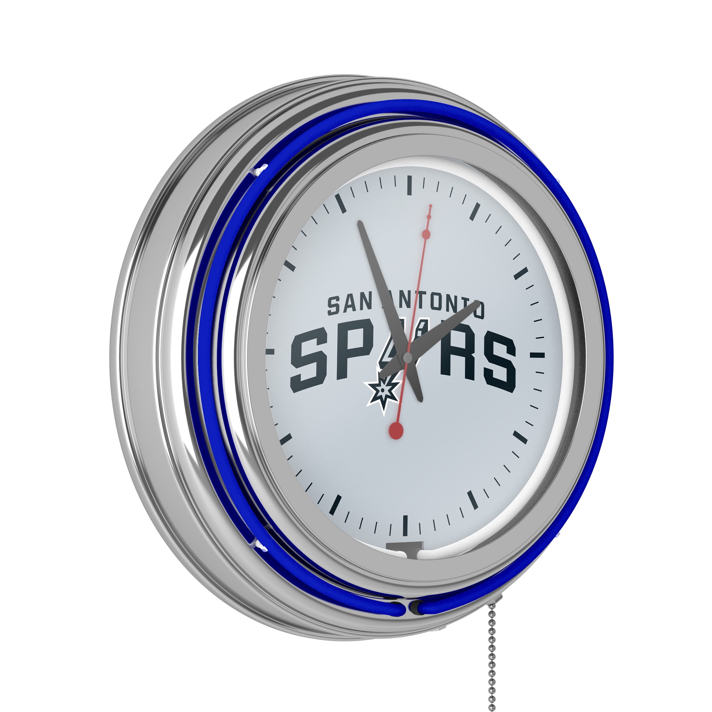 San Antonio Spurs Logo Retro Neon Analog Wall Clock with Pull Chain ...