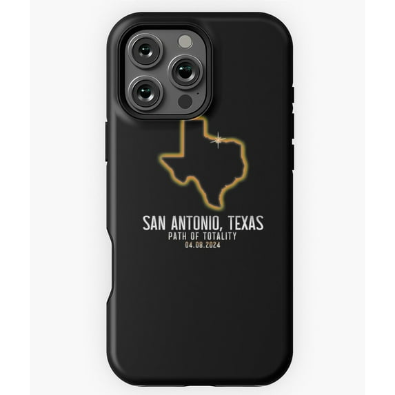 San Antonio Texas Total Solar Eclipse Phone Case for iPhone 16 15 14 13 ...