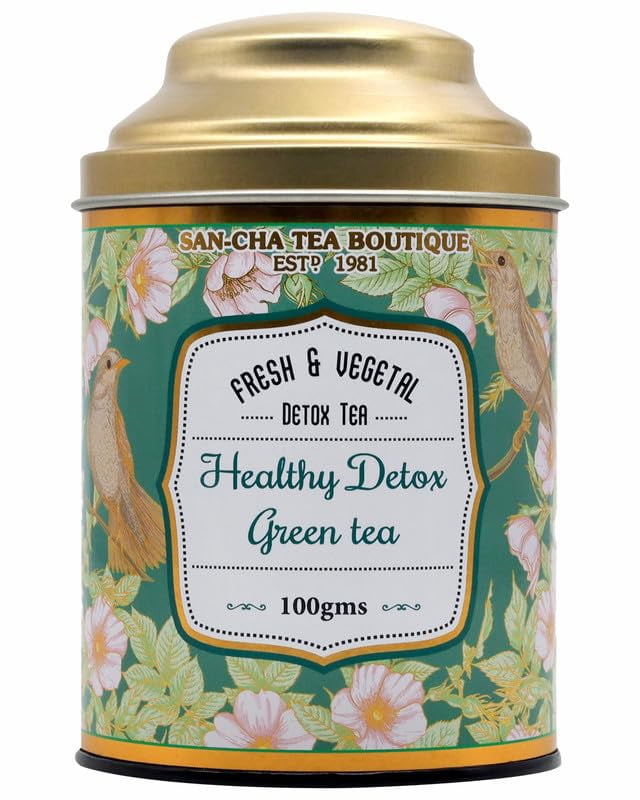 San-Cha Healthy Detox Green Tea - 100gm, 3.5 Ounce | Fresh & Vegetal ...