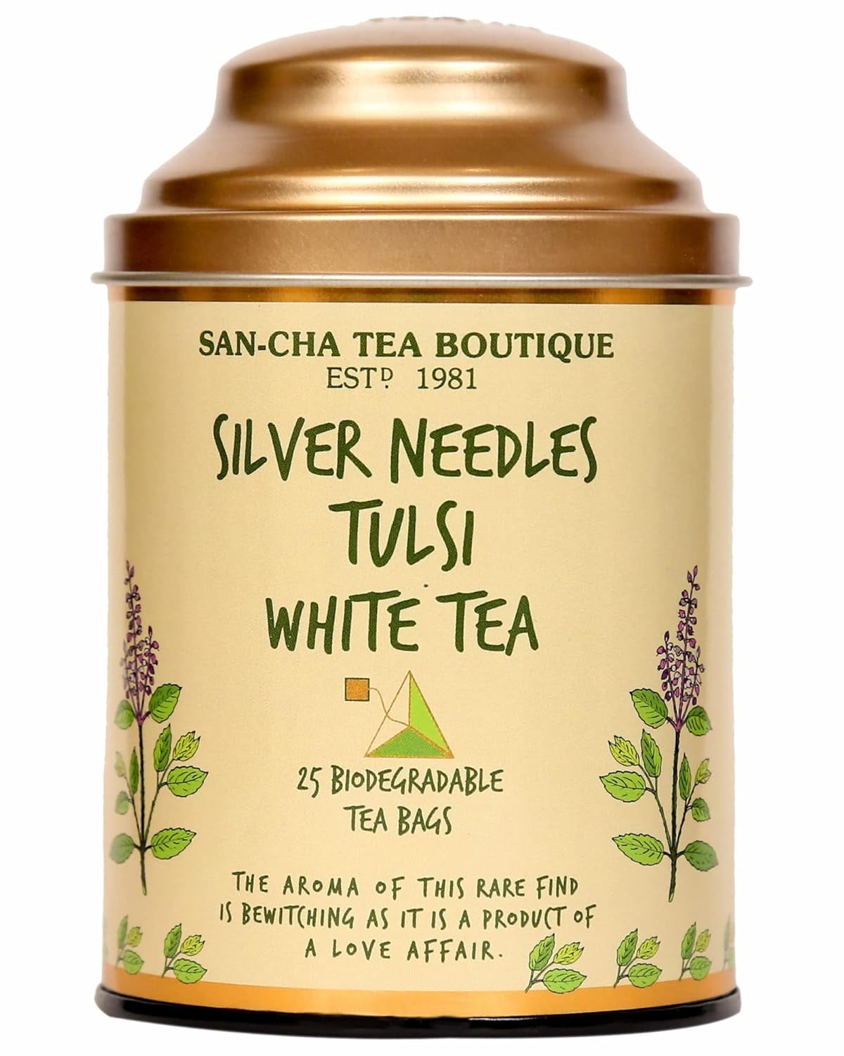 San-Cha Silver Needles Tulsi White Tea - 25gm, 0.8 Ounce, 25 ...
