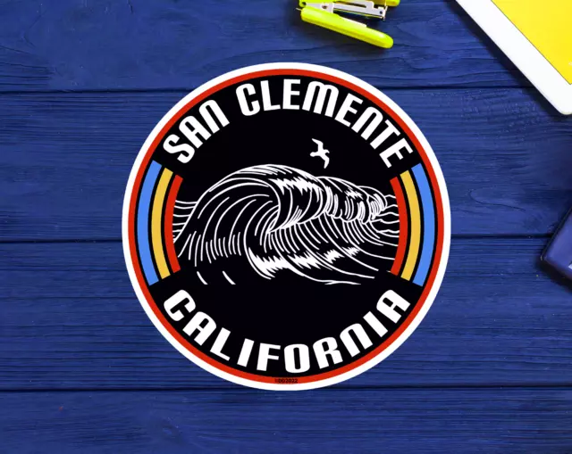 San Clemente Beach California Surfing Surfer Sticker Decal Sticker To ...