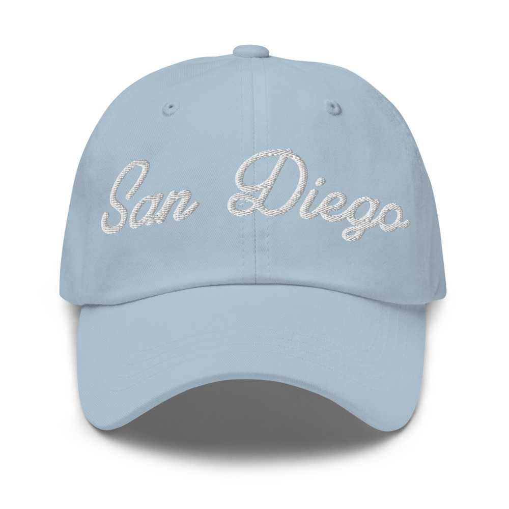 San Diego Baseball Cap San Diego Dad Hat Bold Script California CA Hat ...