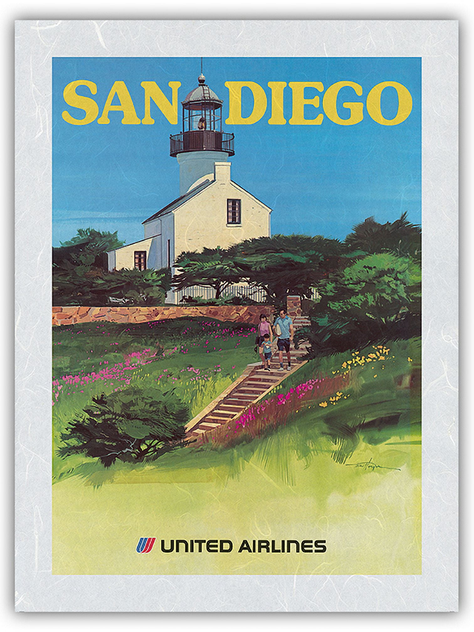 San Diego California - Old Point Loma Lighthouse - Vintage Airline ...