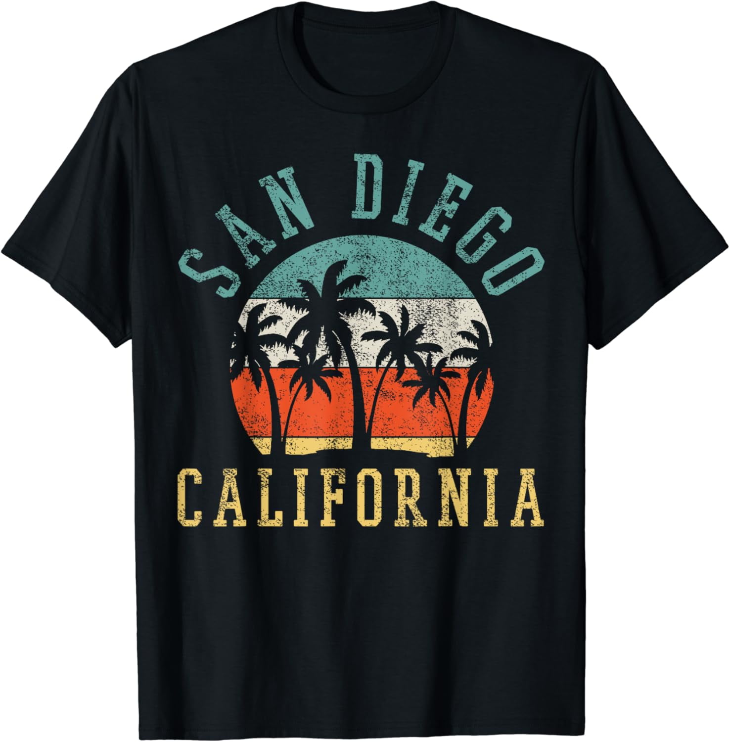 San Diego California T-Shirt Black 4X-Large - Walmart.com