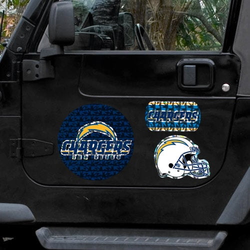 San Diego Chargers 11'' x 11'' Prismatic Car Magnet - Walmart.com