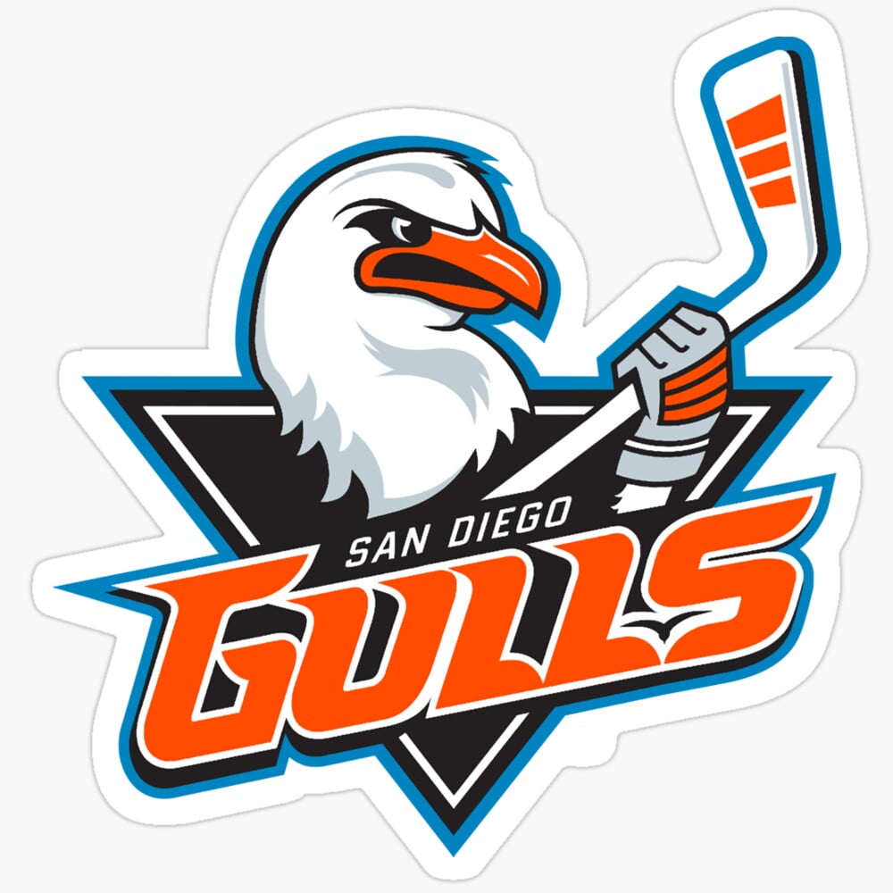 San Diego Gulls Sticker Phone Decal Water Bottle Stickers Car Decals ...