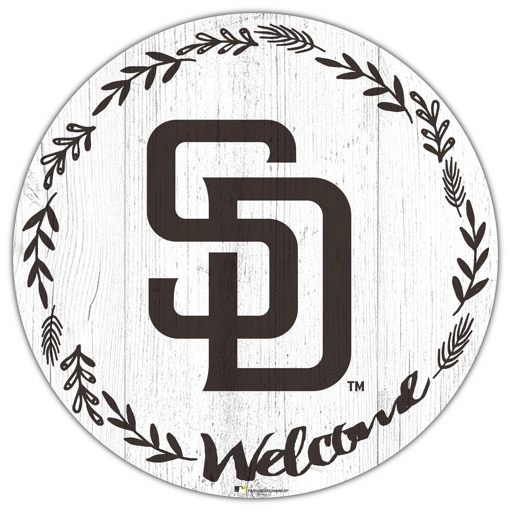 San Diego Padres 12" Welcome Circle Sign - Walmart.com