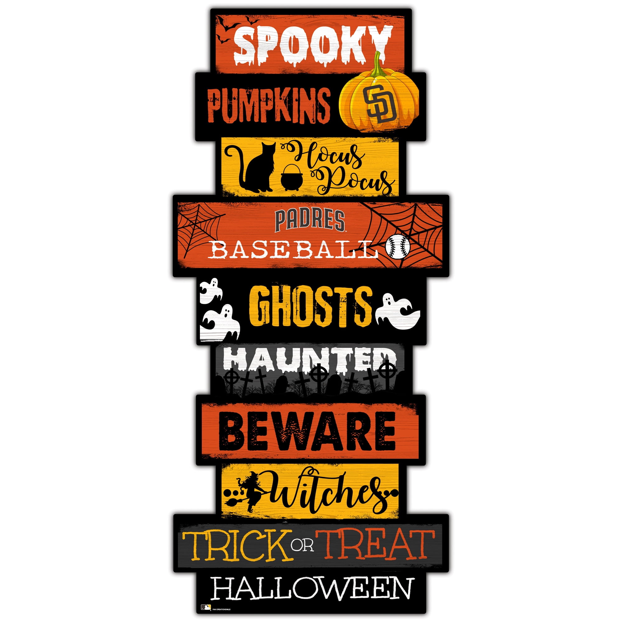 San Diego Padres 24'' Halloween Celebration Stack Sign - Walmart.com