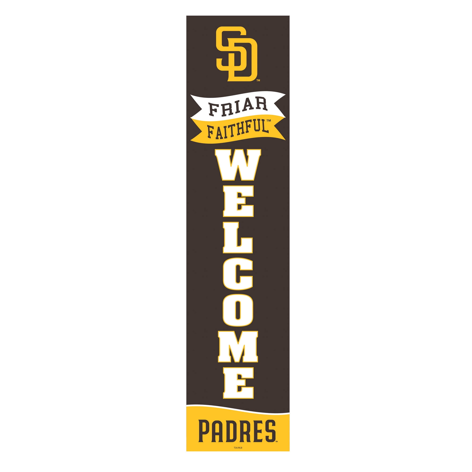 San Diego Padres 47" Fan Chant Porch Leaner Welcome Wall Sign - Walmart.com