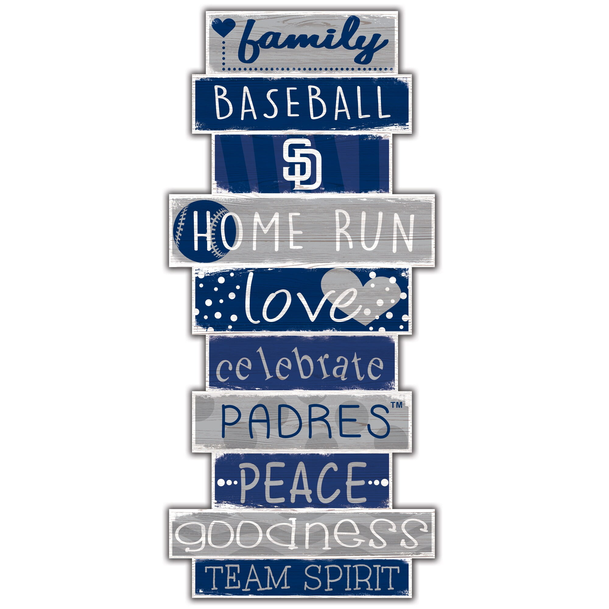 San Diego Padres 5'' x 24'' Celebrations Stack Sign - Walmart.com